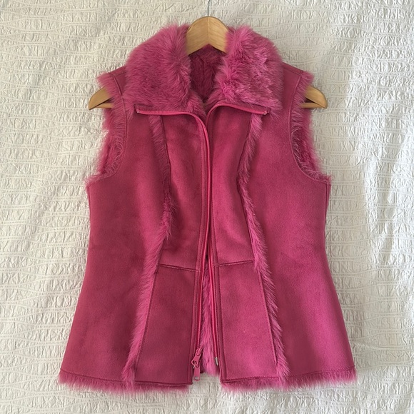 Jackets & Coats | Hot Pink Faux Fur Vest | Poshmark
